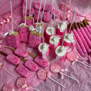 Pink Party Treats: 100 PC Chocolate Covered Desserts - Etsy