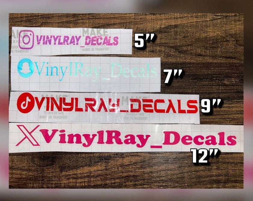 Custom Instagram Name Vinyl Decal Personalized IG Username Sticker ...