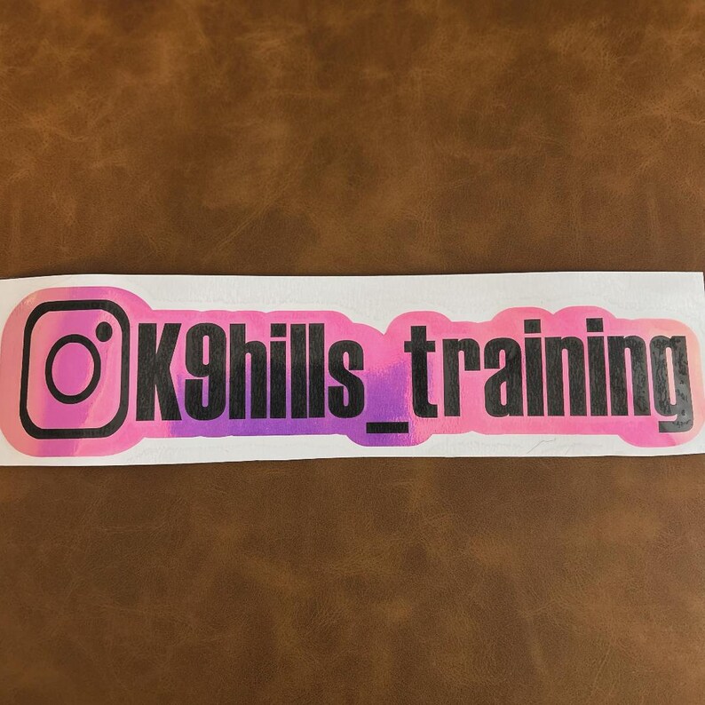 Custom Instagram Name Vinyl Decal Personalized IG Username Sticker ...