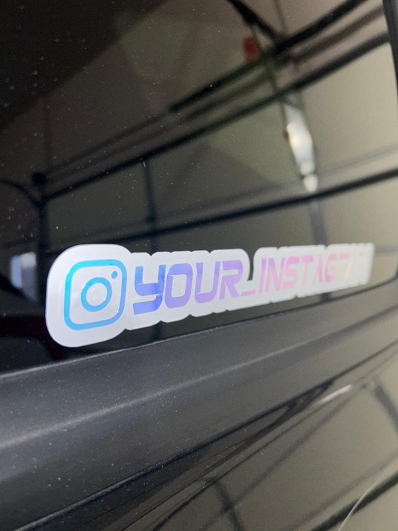 Custom Instagram Name Vinyl Decal Personalized IG Username Sticker ...
