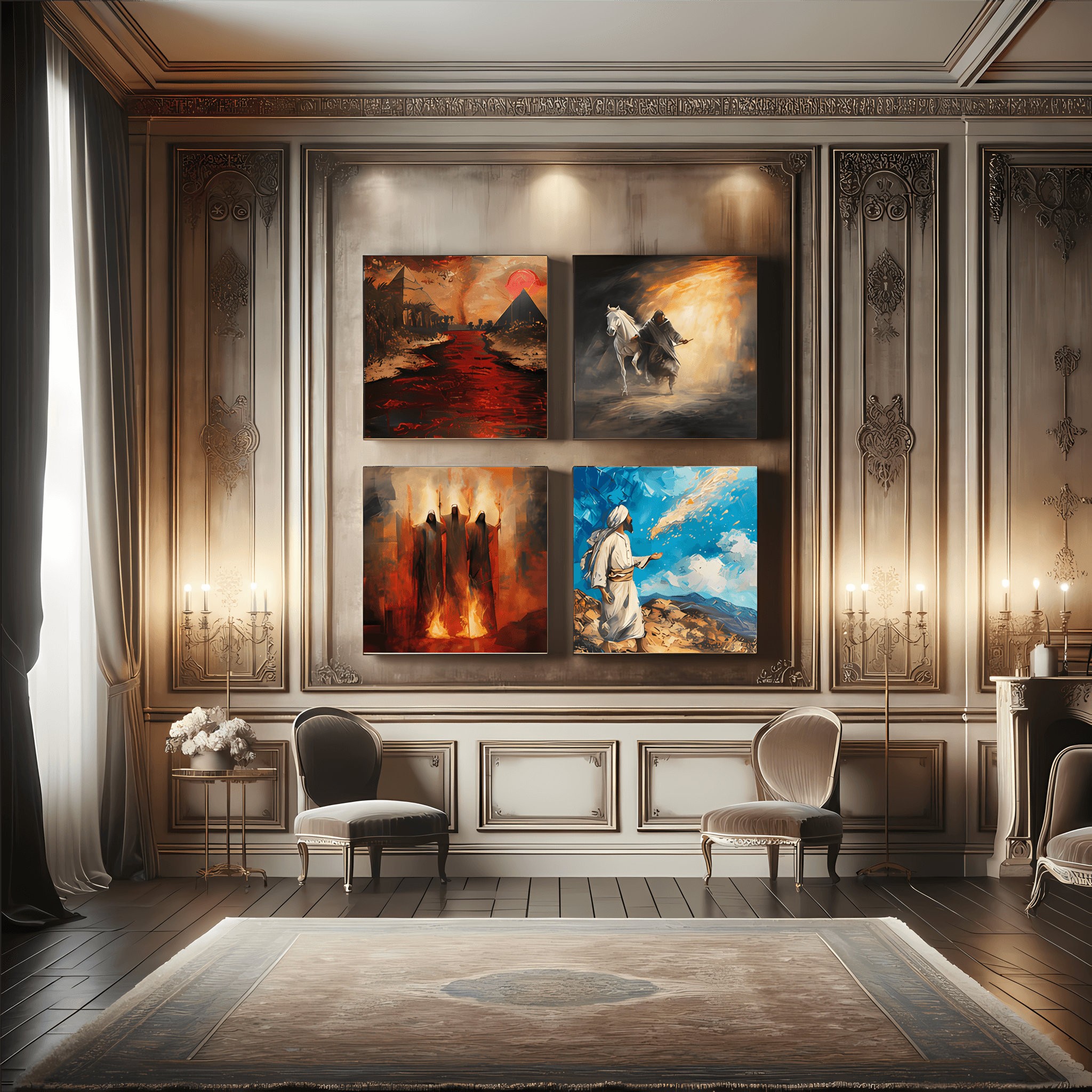 Old Testament Bible Art Oil Paintings Bundle Art Bible Home Decor ...