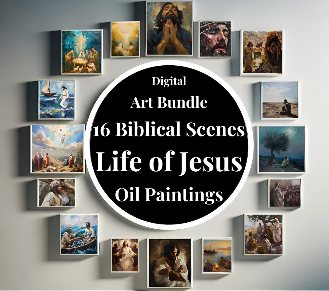 Life of Jesus Oil Paintings: Bible Art Prints (digital Download) - Etsy