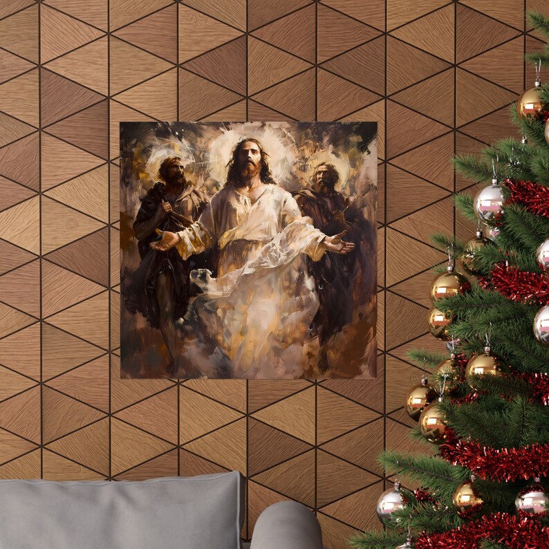 Transfiguration of Jesus Christ Poster: Biblical Art, Moses & Elijah - Etsy