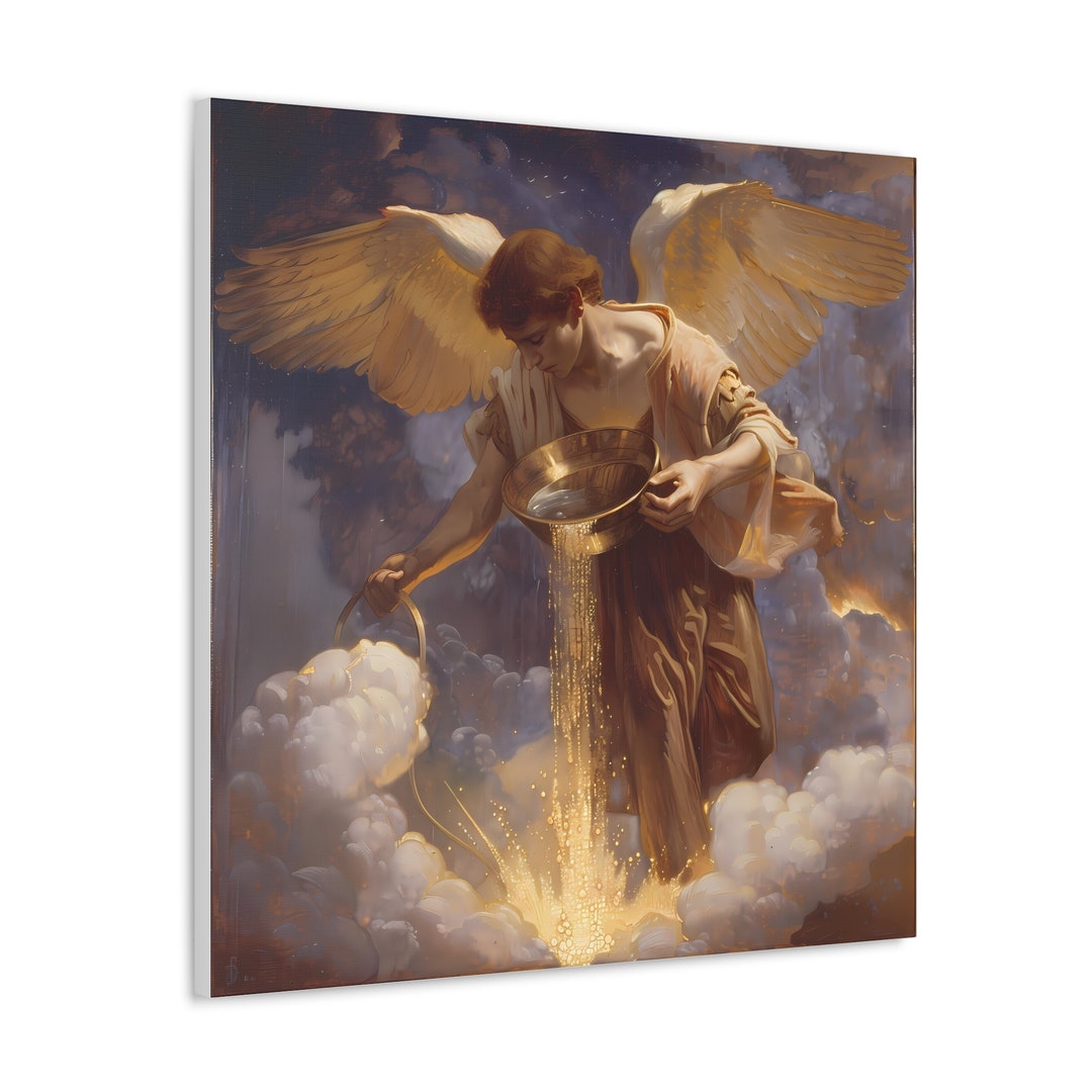 Angel Pouring Wrath Canvas Print: Apocalyptic Bible Art - Etsy