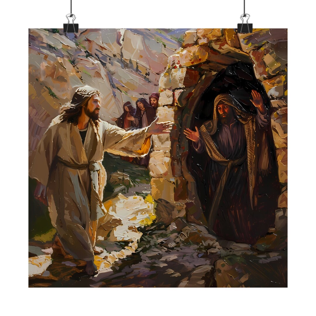Resurrection of Lazarus Poster: New Testament Biblical Art - Etsy