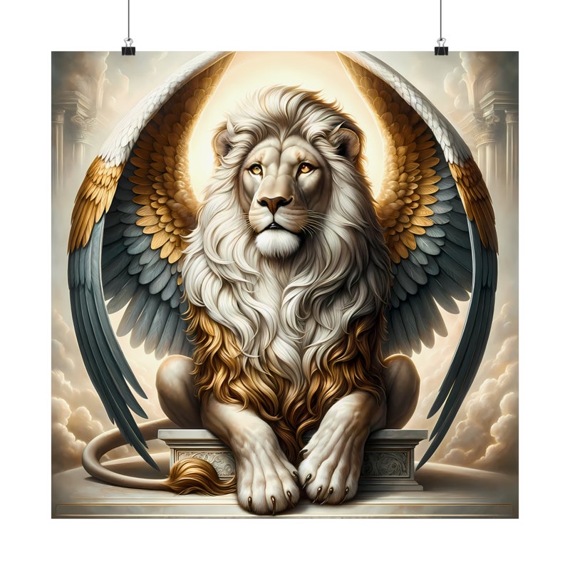 Winged Lion - Etsy