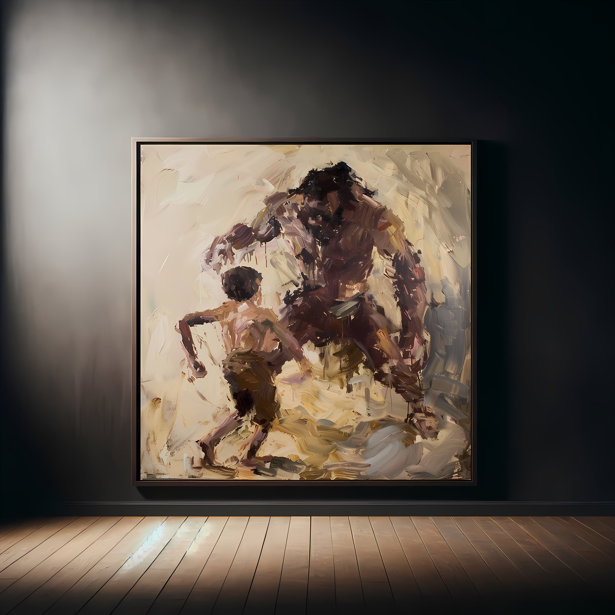 David and Goliath Canvas Print: Biblical Story Wall Art - Etsy