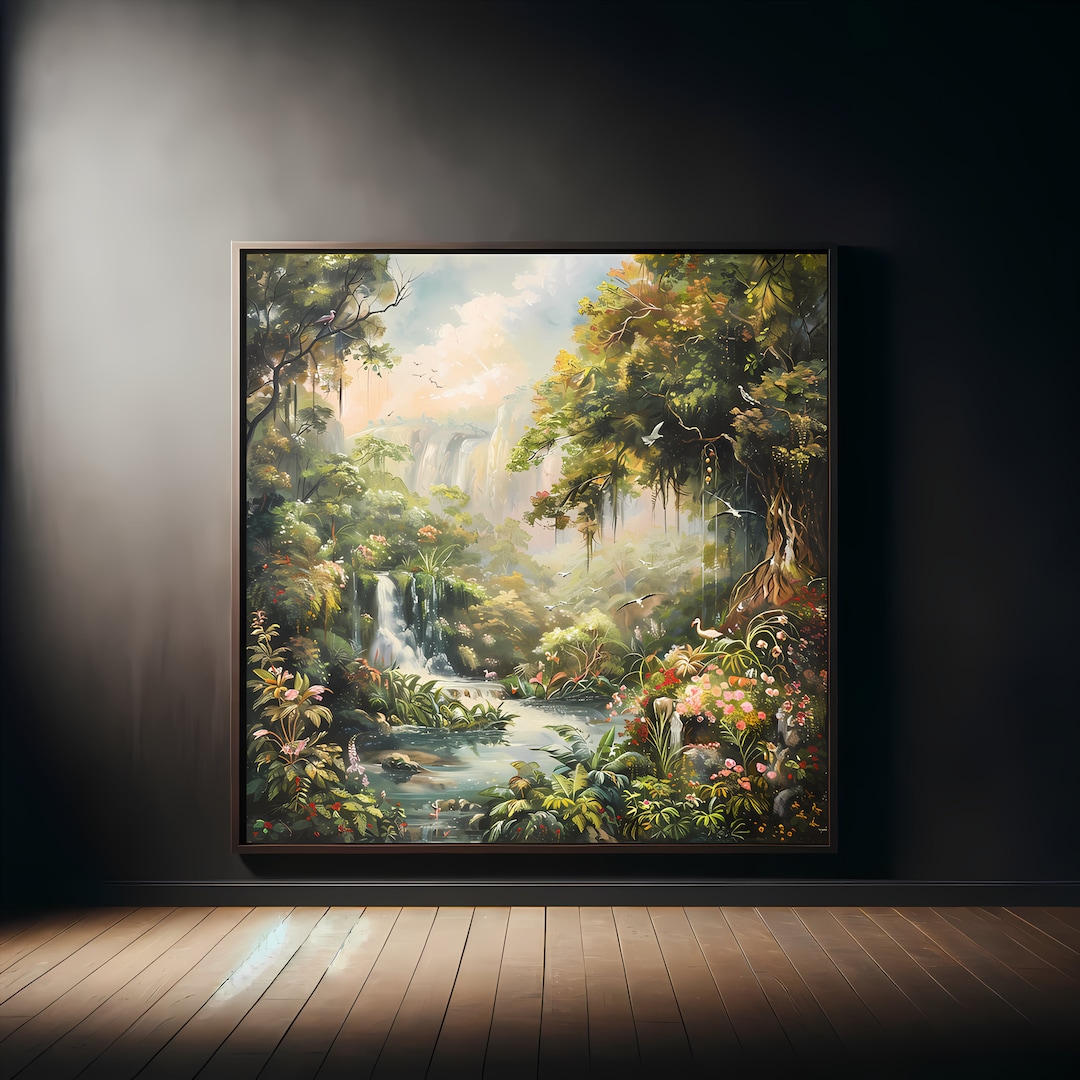 Garden of Eden Painting Digital Download Garden of Eden Wall Decor ...
