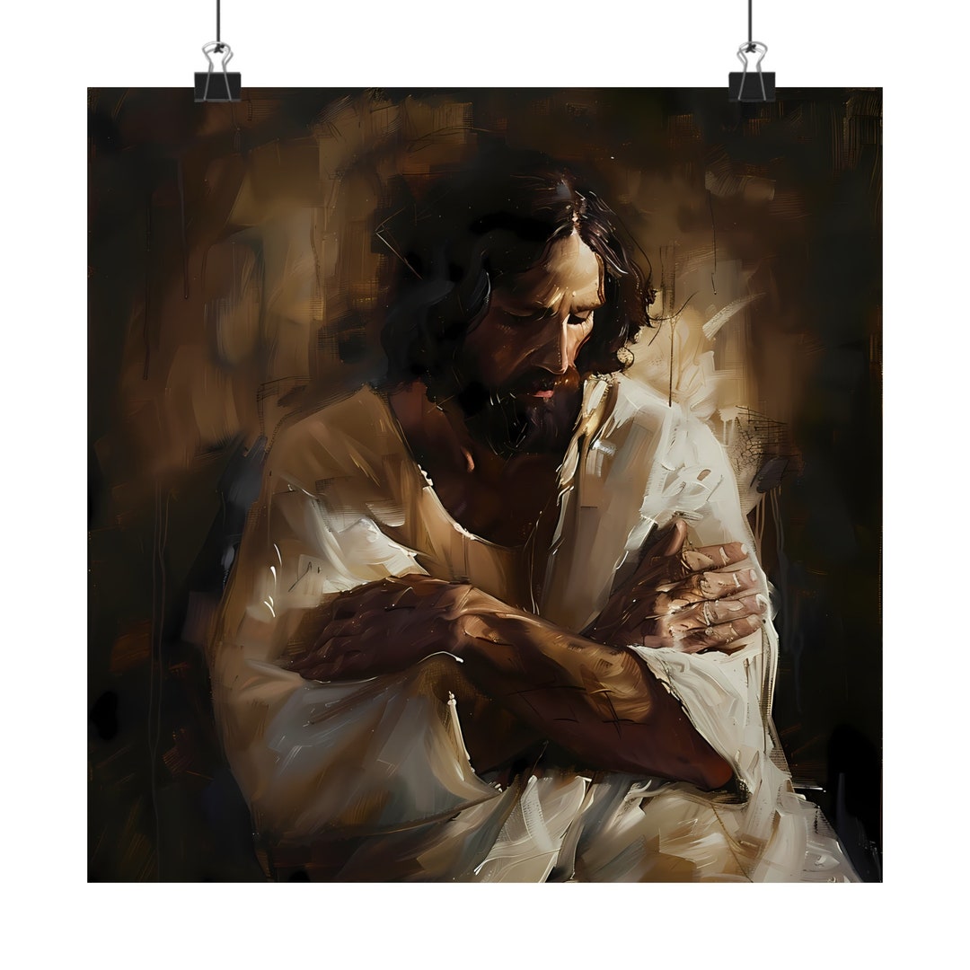 Compassionate Jesus Christ Art Poster: Biblical New Testament Print - Etsy