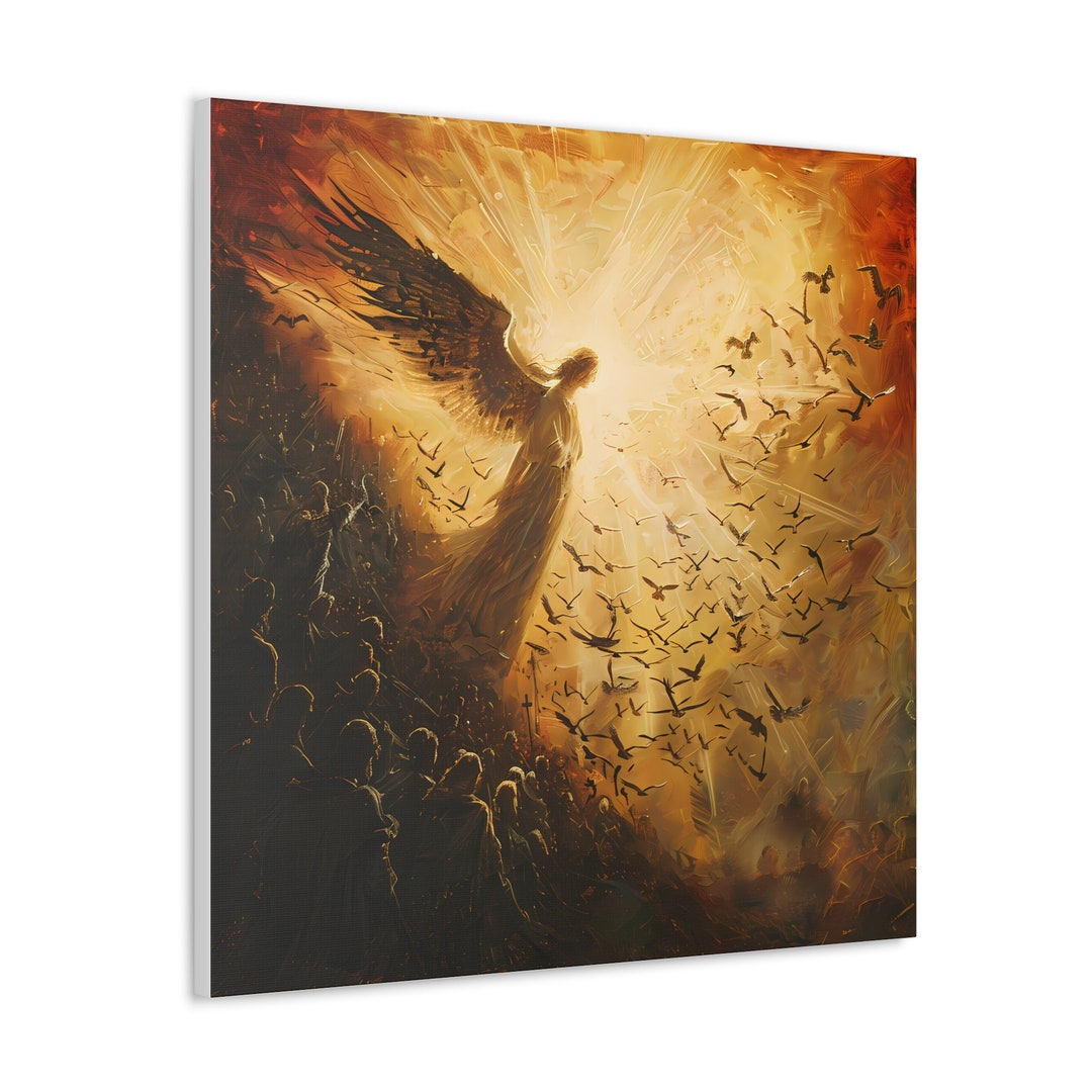 Supper of God Apocalypse Angel Stands in Sun and Calls Birds Oil ...