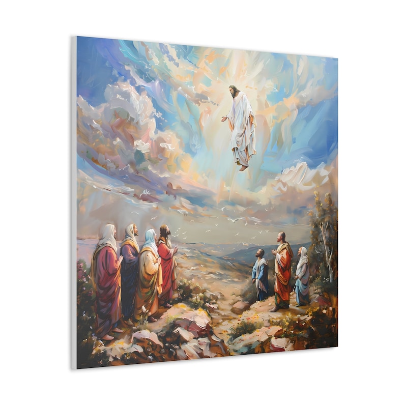 Ascension of Jesus Christ Canvas Print: Biblical Oil Painting - Etsy