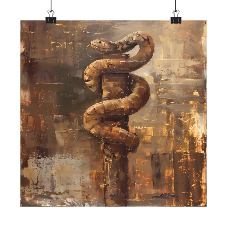 Bronze Serpent Biblical Art Poster: Book of Exodus Print - Etsy