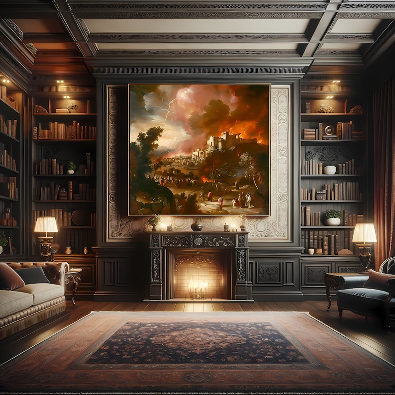 Sodom and Gomorrah Painting Destruction of Sodom and Gomorrah Biblical ...