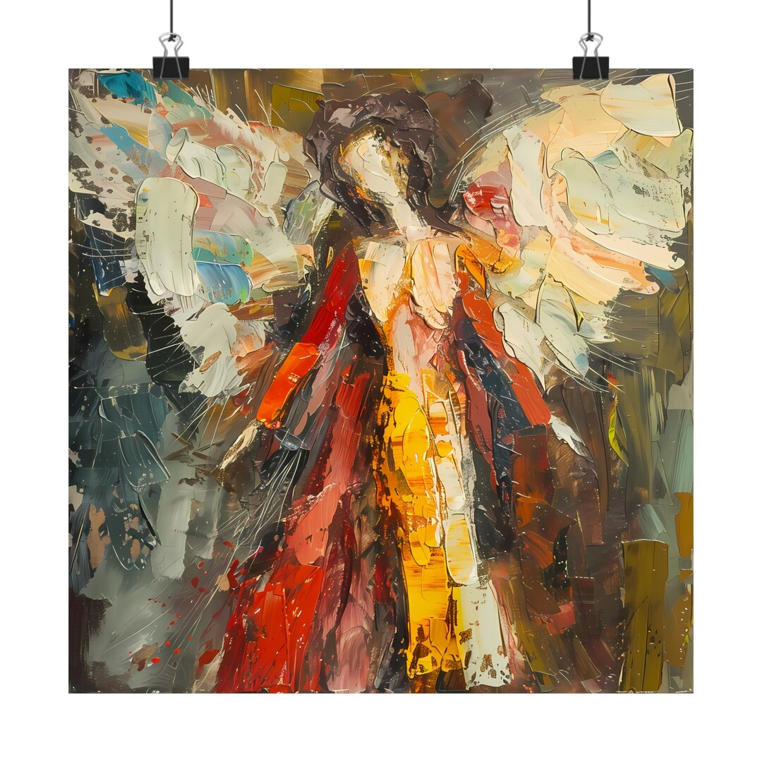 Abstract Angel Poster Made in USA Biblical Art Poster Abstract ...