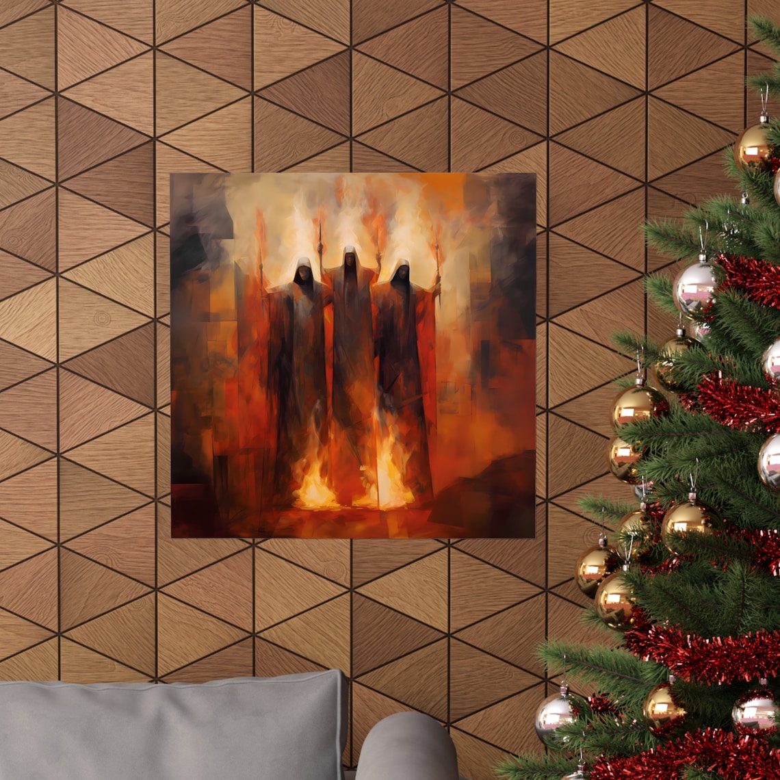 Fiery Furnace Poster: Shadrach, Meshach, Abednego Biblical Art - Etsy