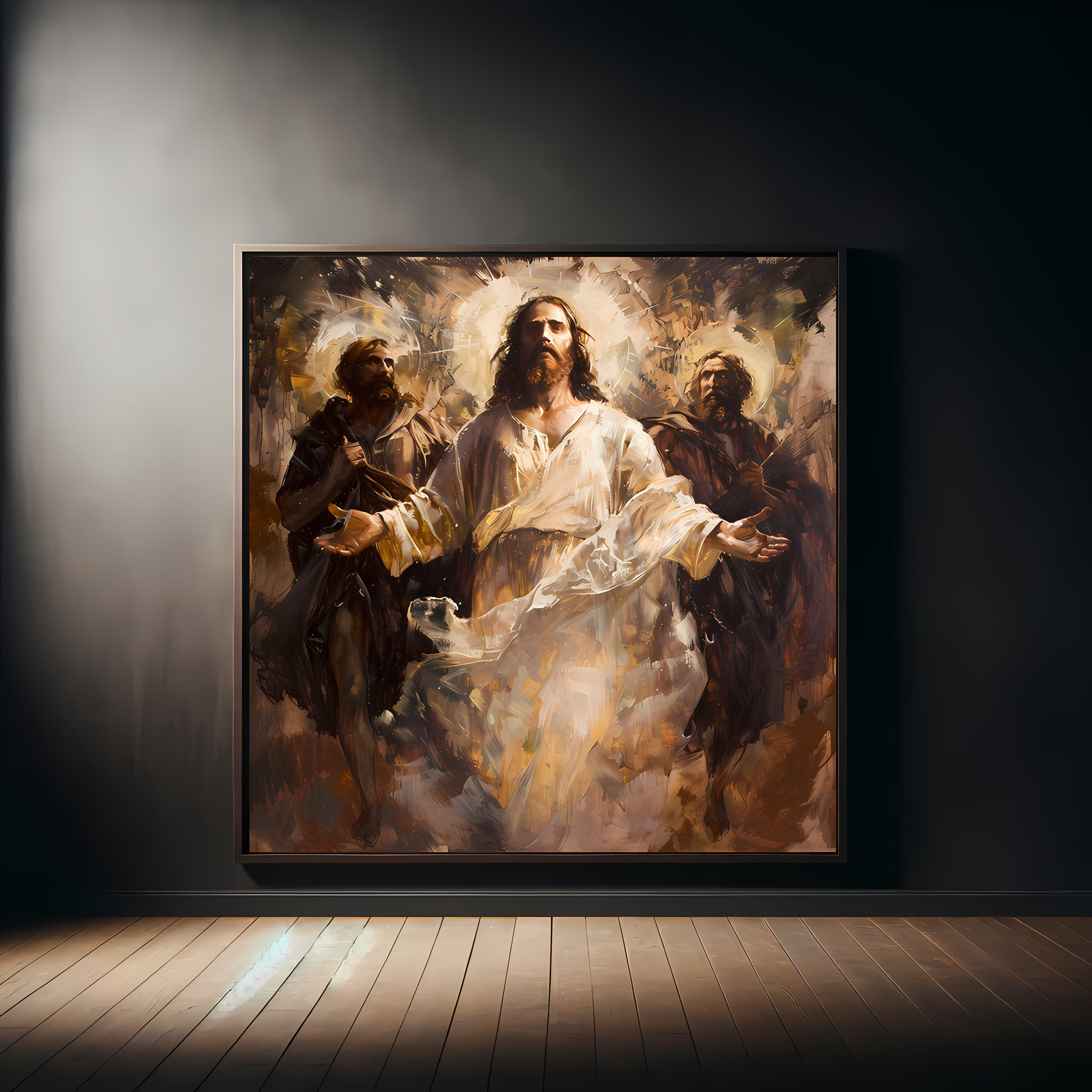 Transfiguration Scene Jesus Moses Elijah Oil Painting Digital Print ...