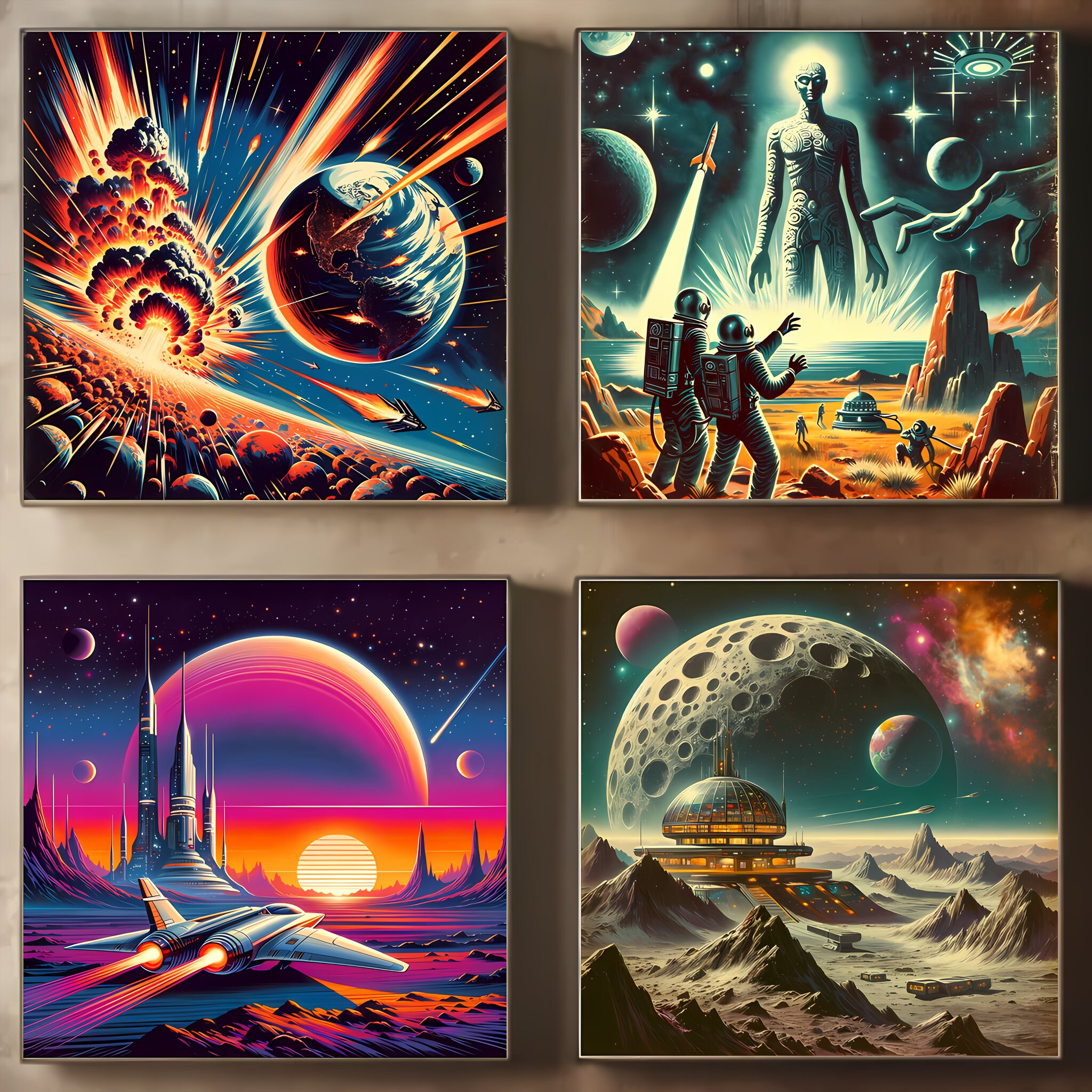 Sci-fi Pulp Cover Art Prints: 1950s Retrofuturism (digital Download) - Etsy