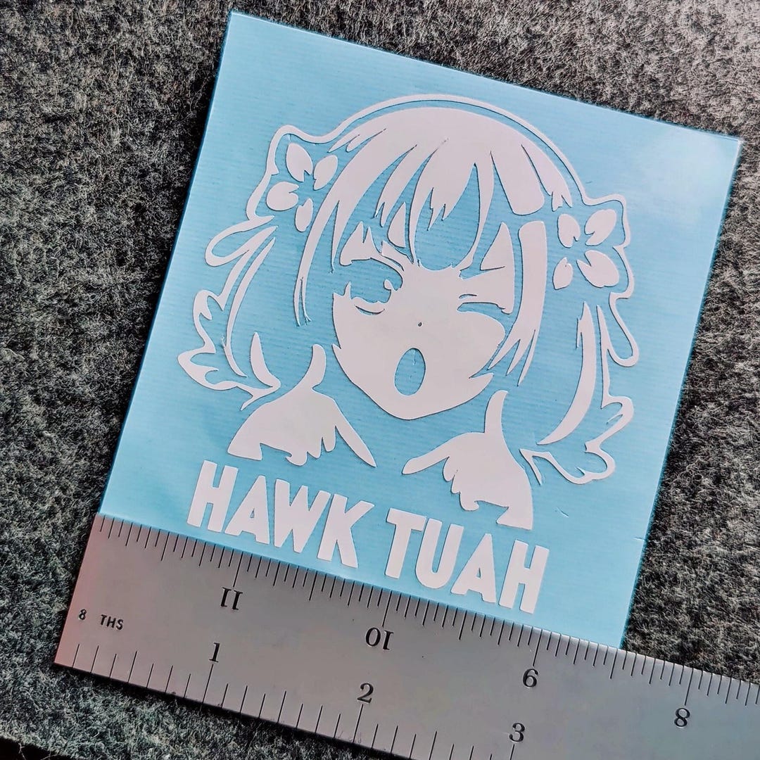 Vinyl Decal Hawk Tuah Anime Girl - Etsy