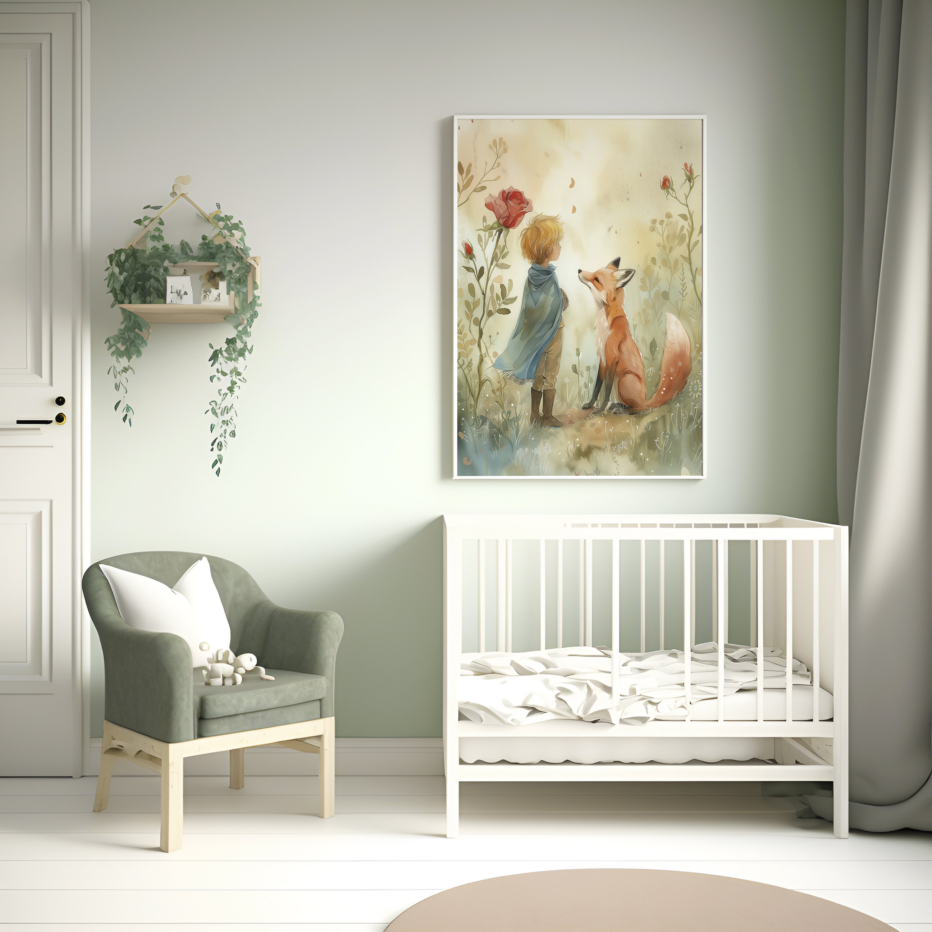 The Little Prince Nursery Art, Nursery Decor, Nursery Watercolor Art ...