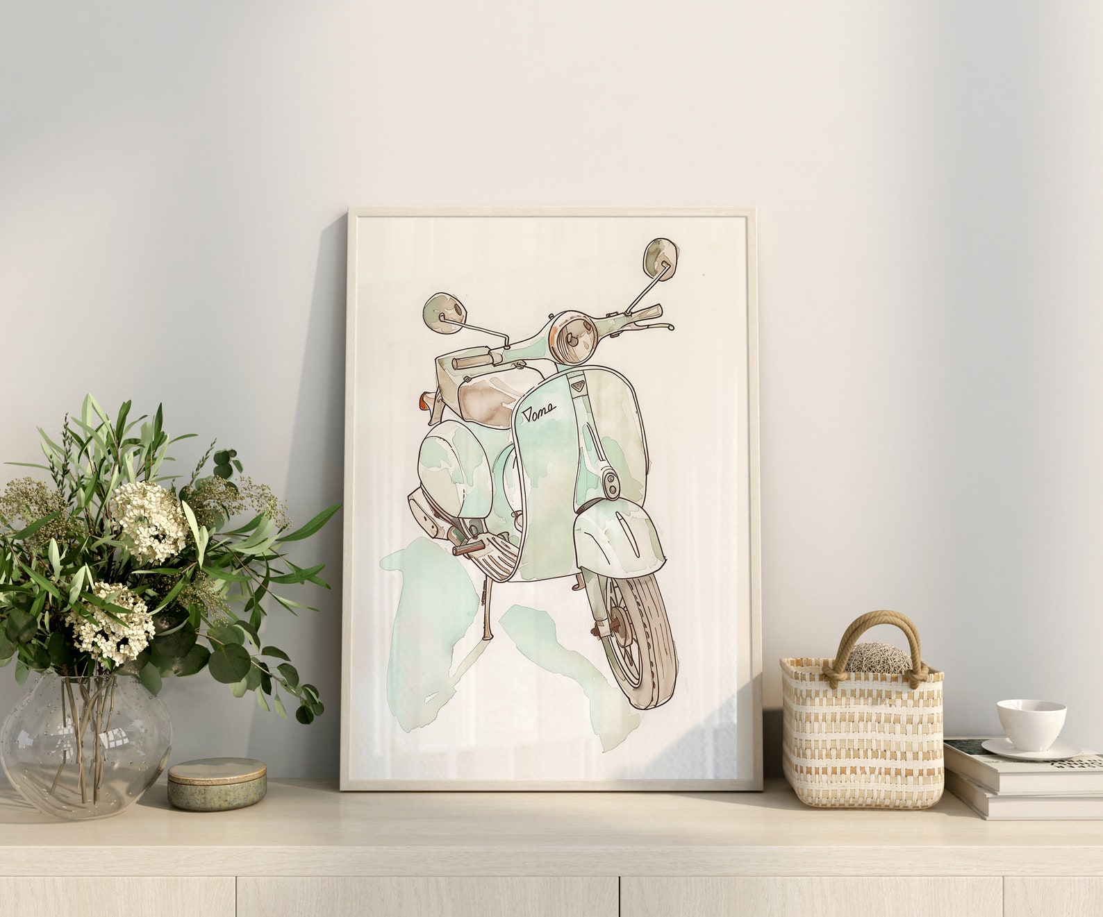 Vespa PRINTABLE Nursery Art, Nursery Decor, Neutral Nursery, Nursery ...