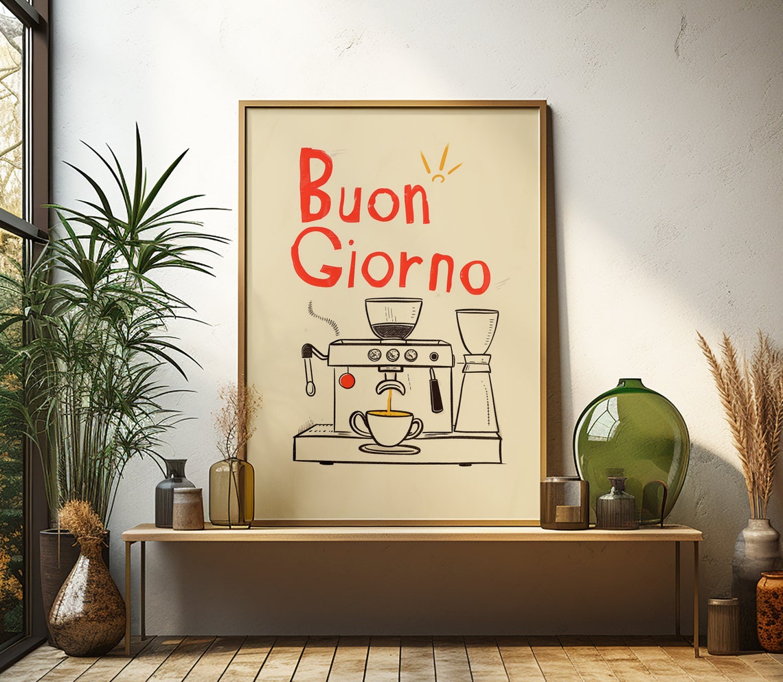 Buongiorno Coffee PRINTABLE Art, Nursery Decor, Italian Nursery ...