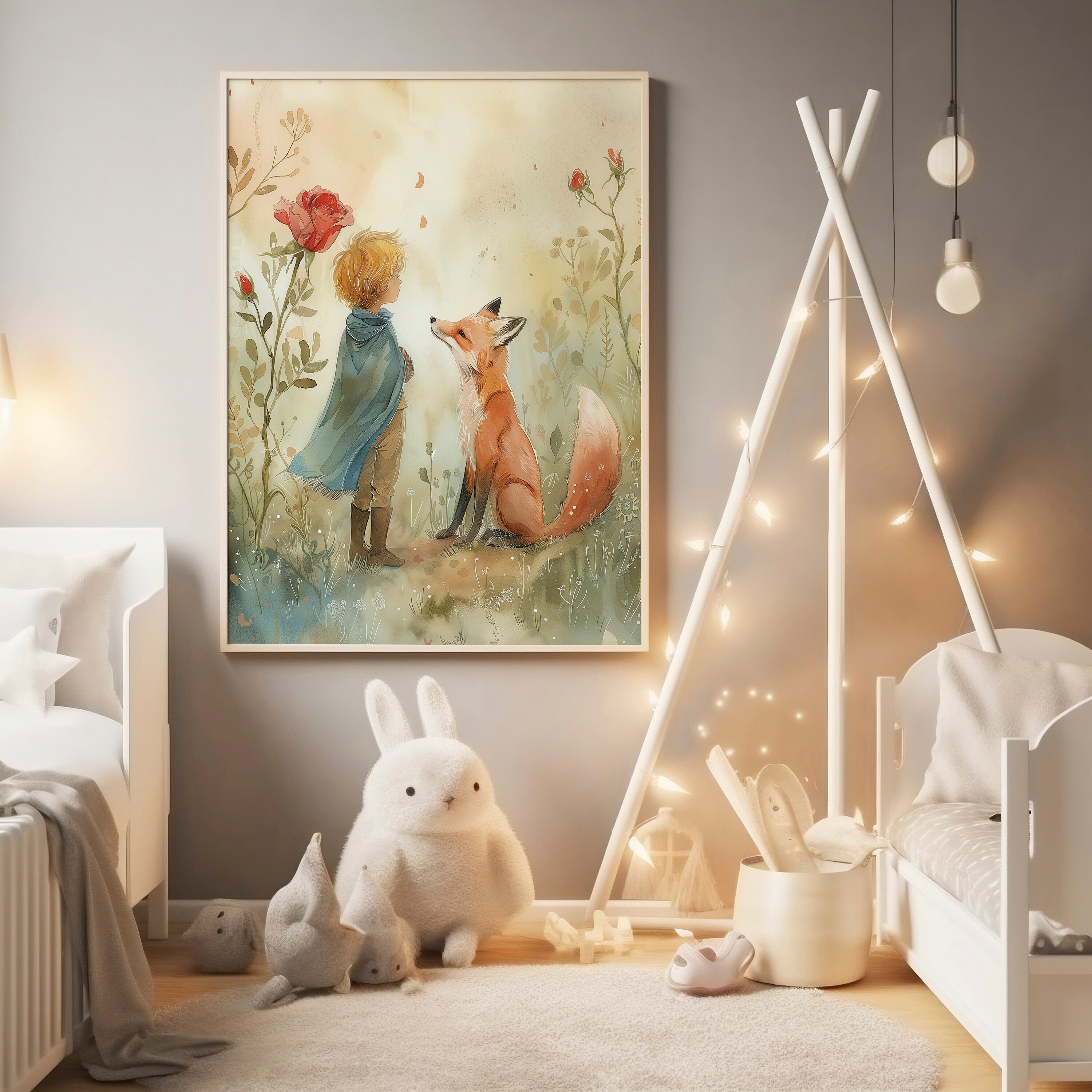 The Little Prince Nursery Art, Nursery Decor, Nursery Watercolor Art ...