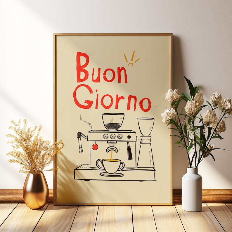 Buongiorno Coffee PRINTABLE Art, Nursery Decor, Italian Nursery ...