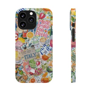 Italian Amalfi Coast Collage Phone Case | Mediterranean Scenic Art ...
