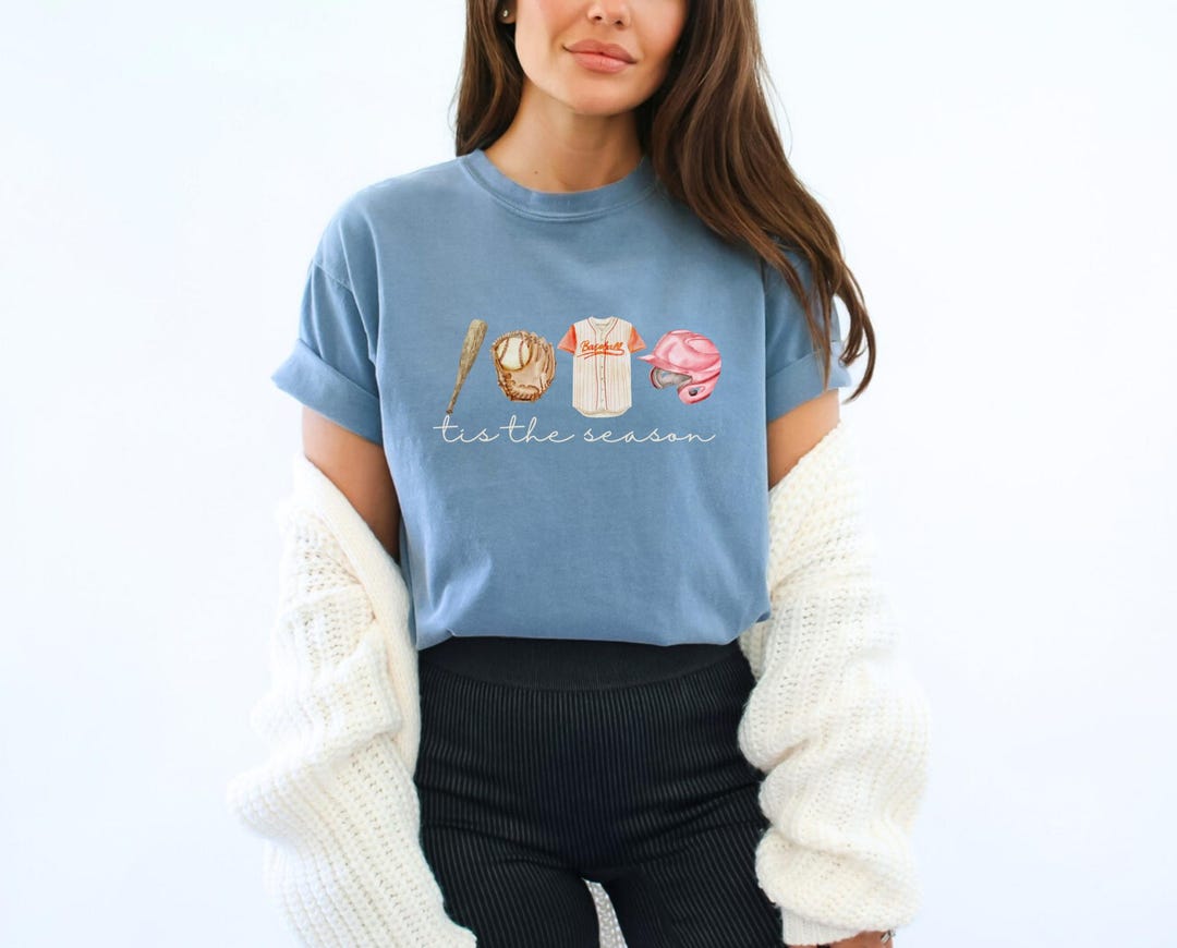 Comfort Colors® Game Day Shirt, Distressed Baseball Tee, Baseball Mom ...