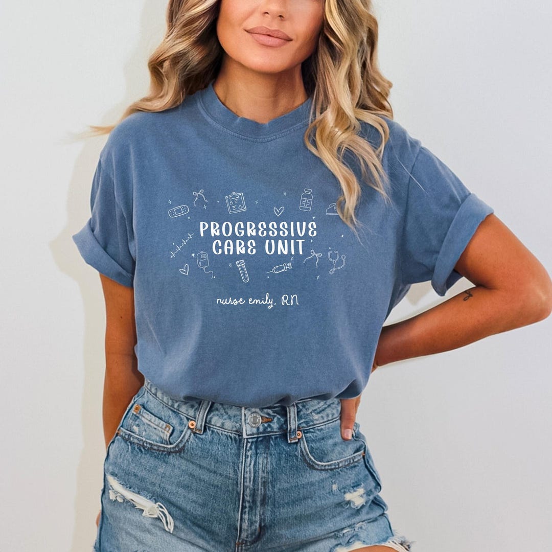 Custom Nurse PCU Sweatshirt, Comfort Colors Pcu RN Crewneck, Nurse ...