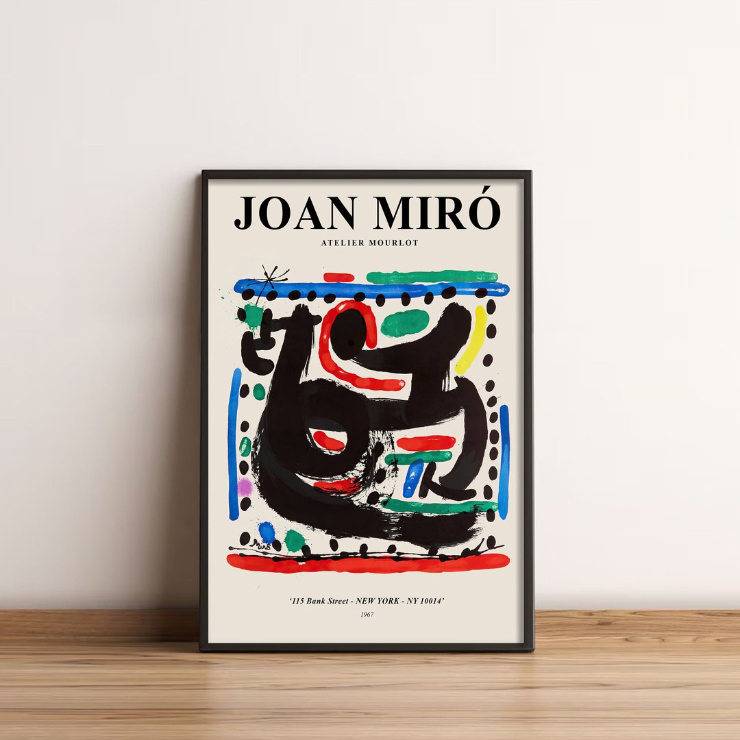 Joan Miro Artwork Mourlot Atelier Poster Reproduction of Miro Painting ...