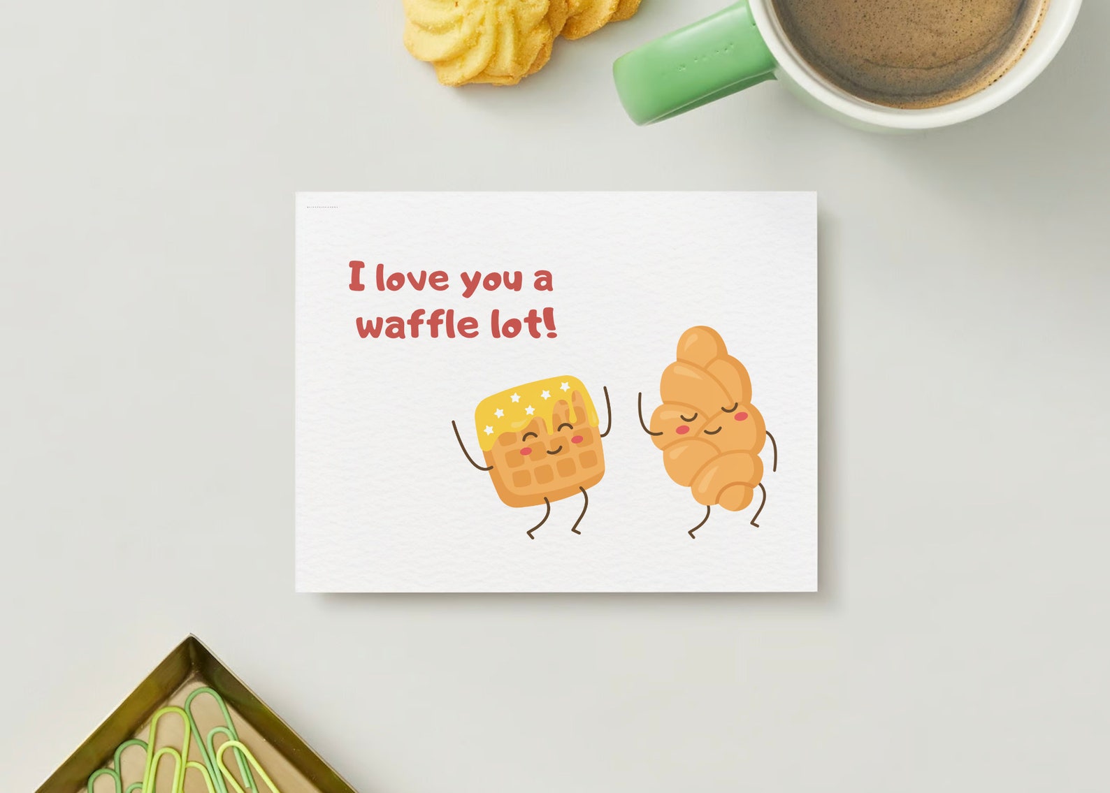Printable Card, "i Waffle You a Lot", Instant Download, Song Card, Gift ...