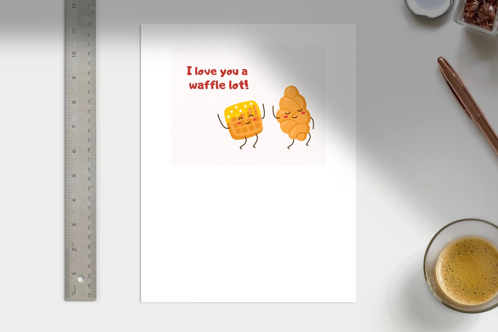 Printable Card, "i Waffle You a Lot", Instant Download, Song Card, Gift ...