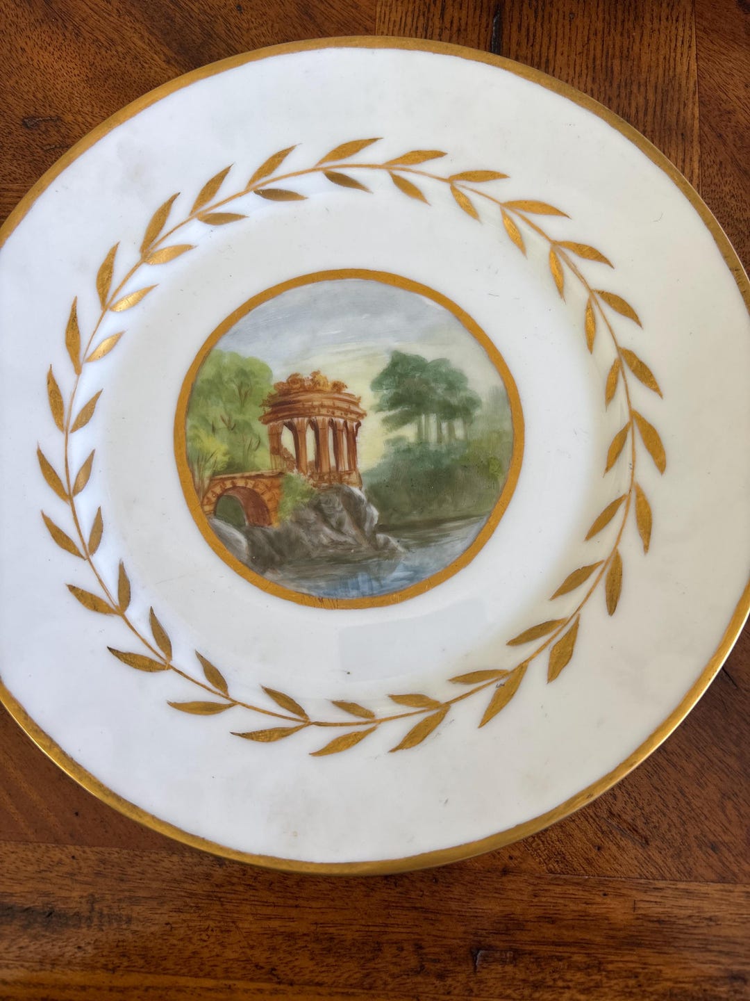 Antique Hand Painted Plate - Landscape - Etsy
