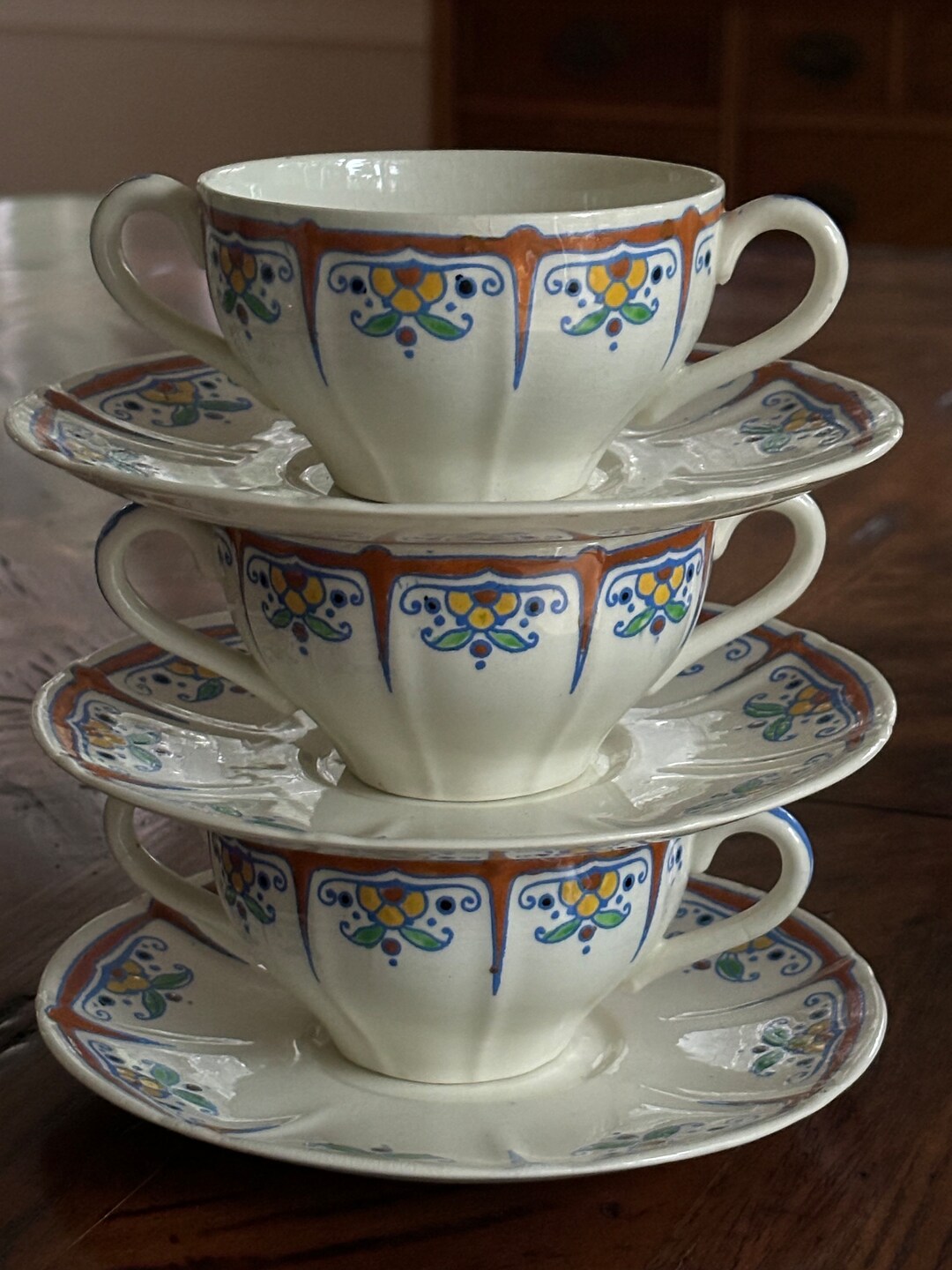 Boch Astrid Soup Cups and Saucers - Etsy