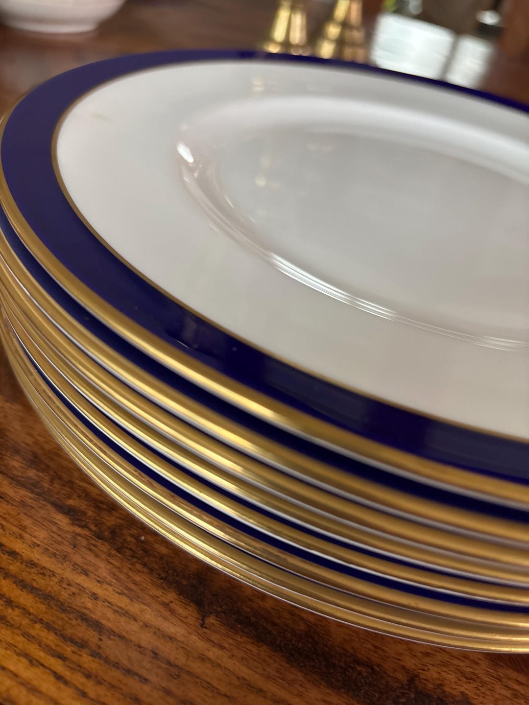 Coalport Carlton Blue Dinner Plates - Etsy