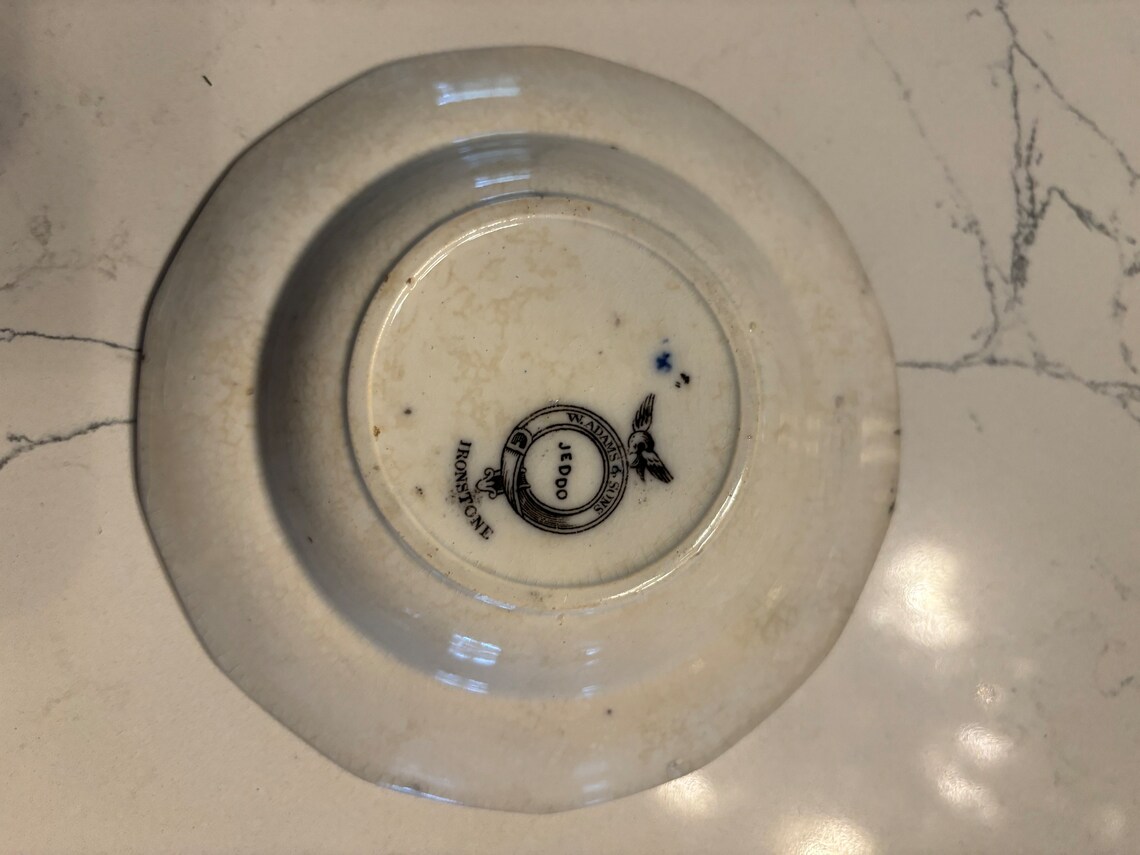 Black Ironstone Plate-wm Adams - Etsy