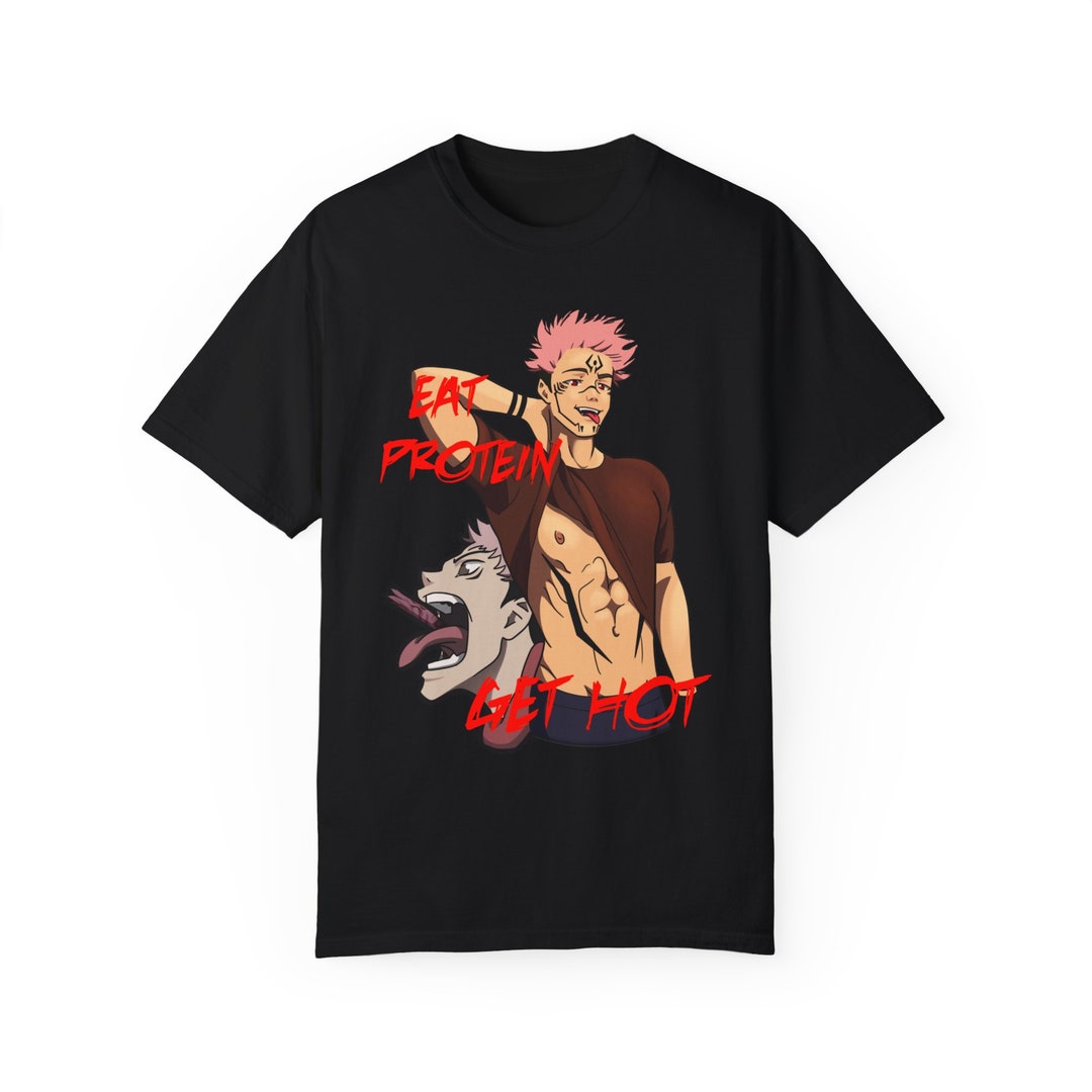 Yuji Itadori Sukuna eat Protein, Get Hot Unisex Ultra Cotton Tee, JJK ...