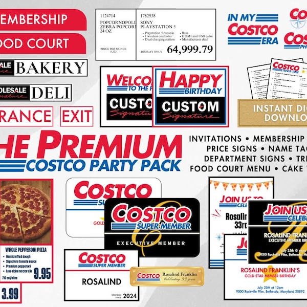 Costco Theme Party - Etsy