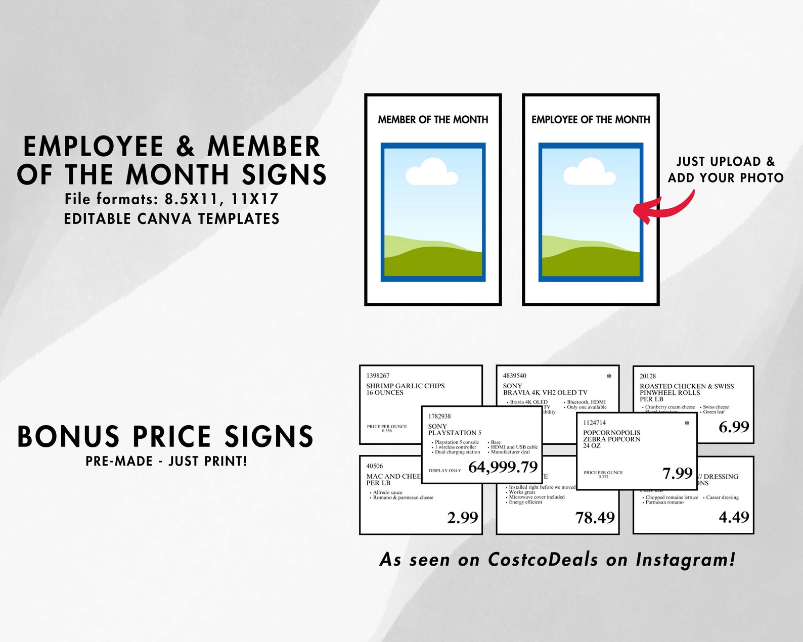 Costco Party Pack Premium Invites, Custom Price Signs, Welcome Sign ...