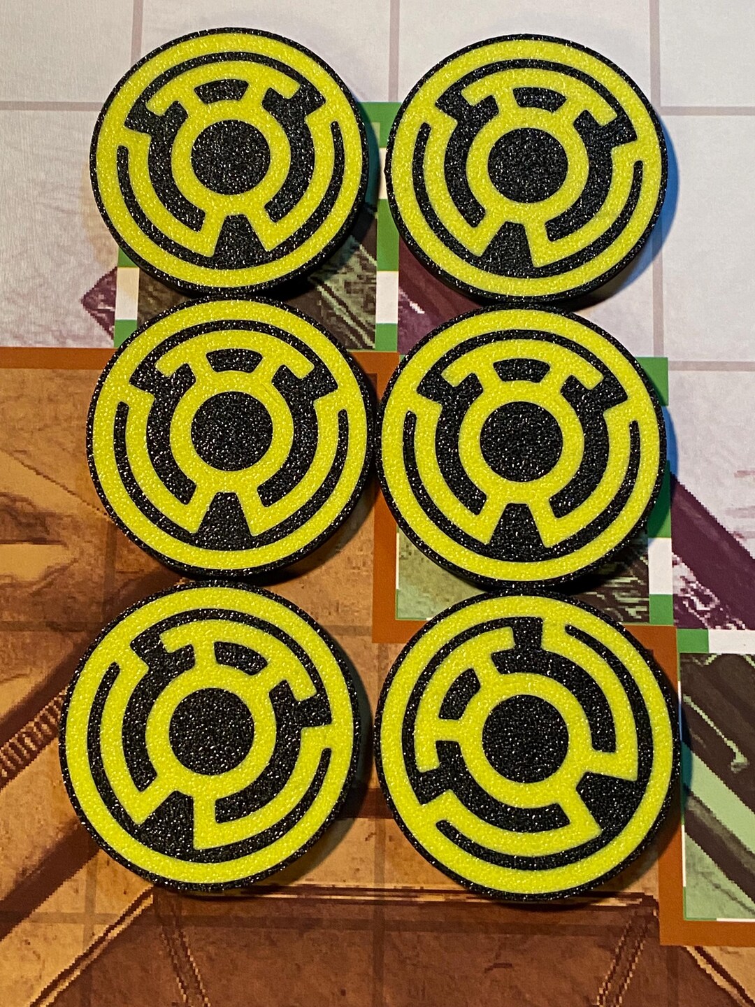 6 Piece Set Lantern Theme Poker Chip / Heroclix Action Token. Fan Made ...