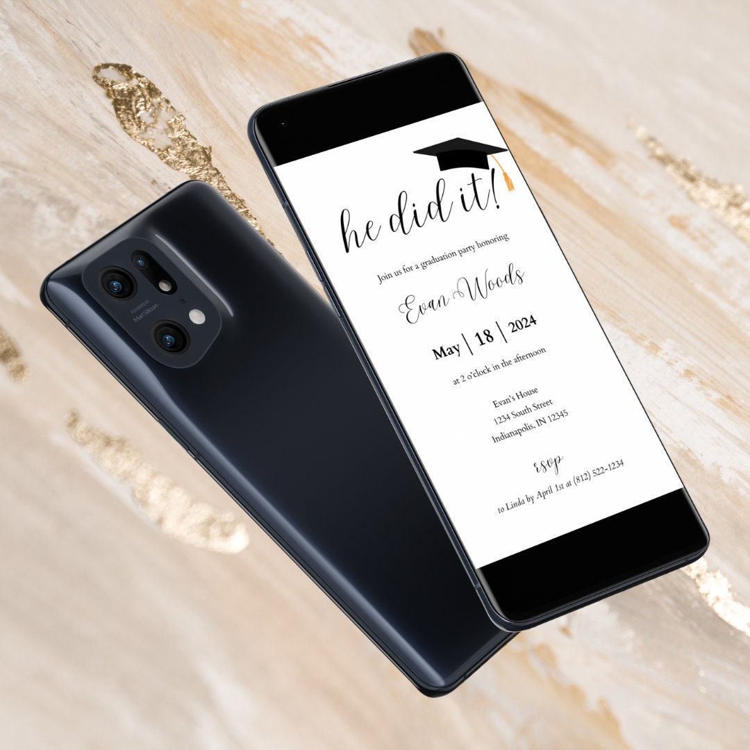 Graduation Invitation Template, High School Graduation, College ...