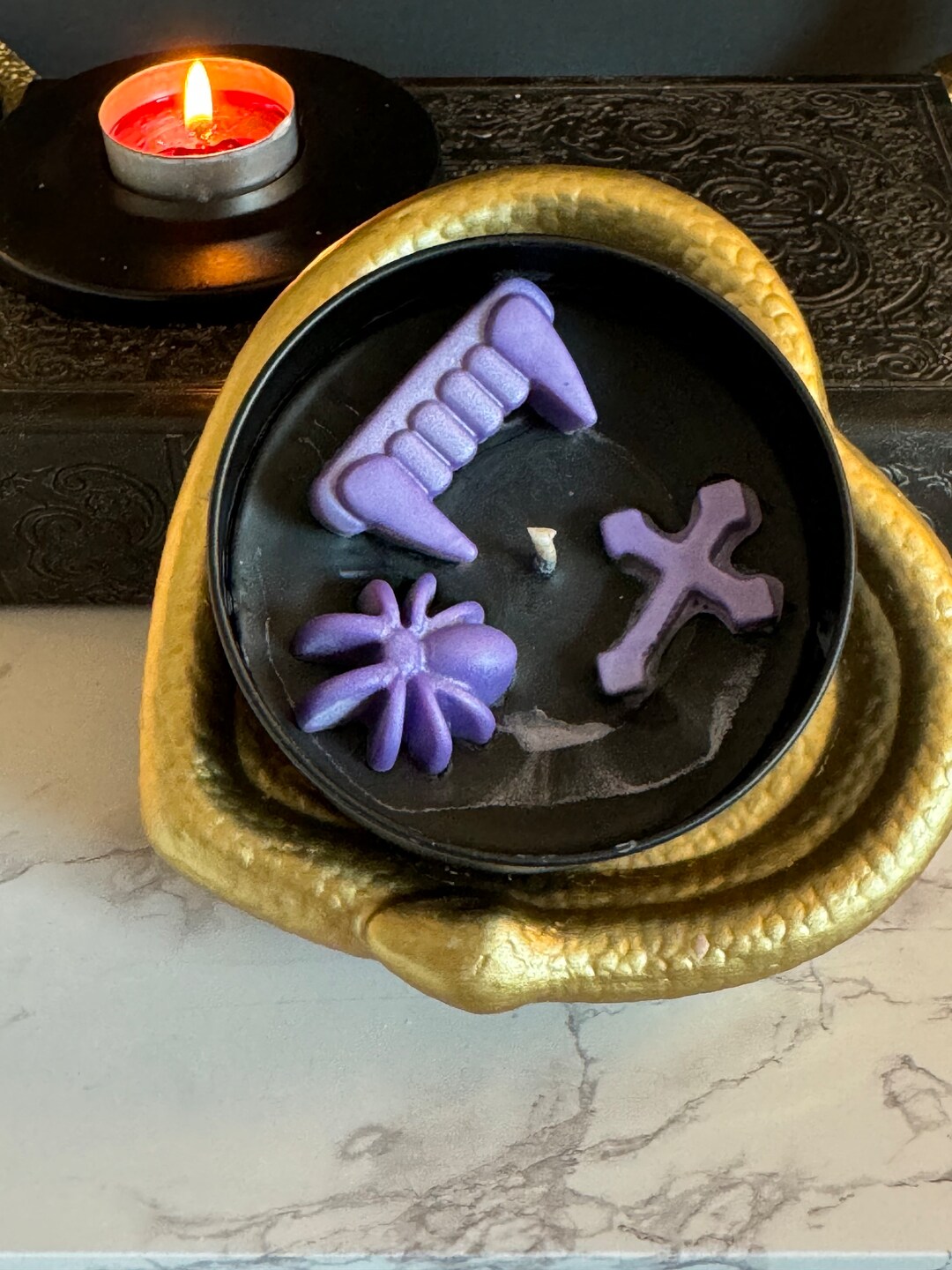 Gothic Vampire Spider Melt Candle 8 Oz Pillar Wax Candle Decor Candle ...