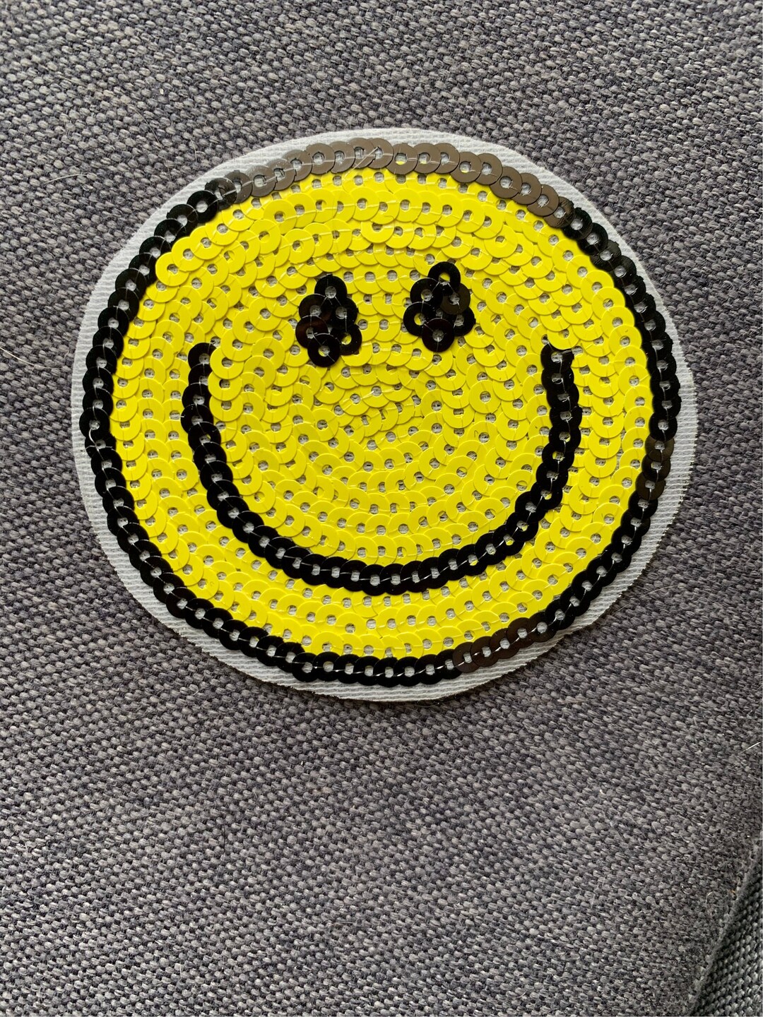 Smiley Face Sequined Patch - Etsy