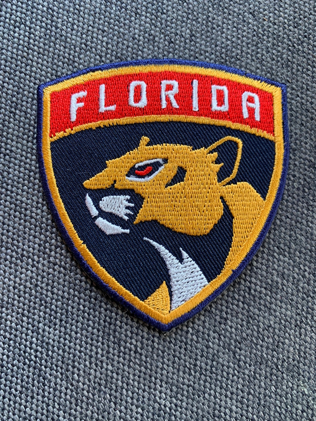 Florida Panthers Logo Applique Patch-navy Blue - Etsy