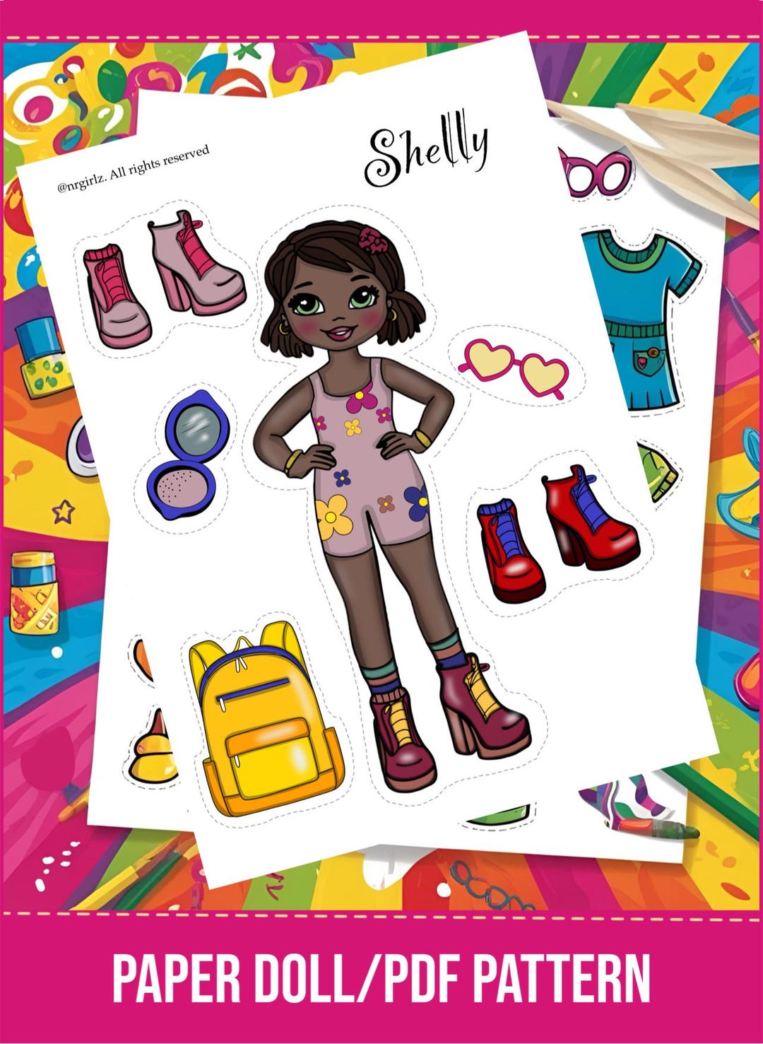 Paper Doll Shelly, Printable Paper House, Doll DIY Paper House - Etsy UK