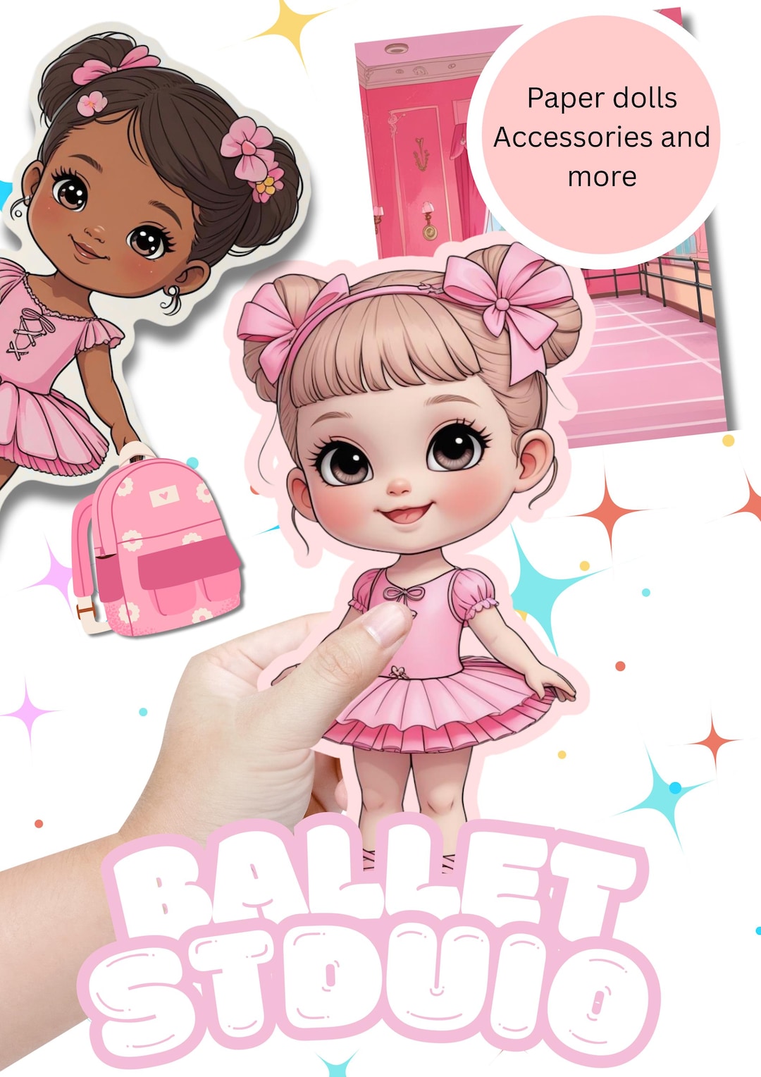 Ballerina Paper Doll Printable Kit: DIY Ballet Studio (PDF Download - Etsy