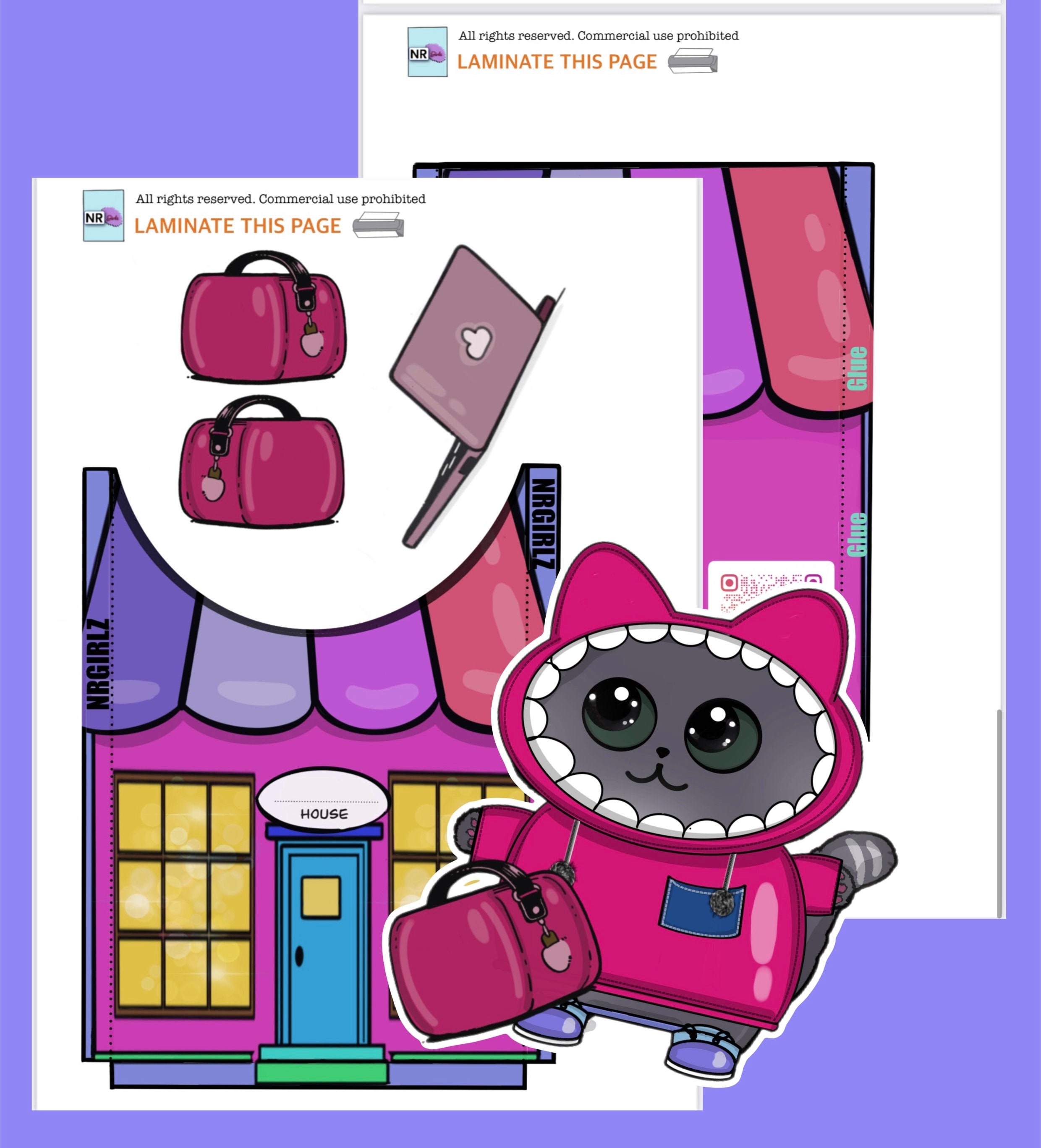 Cute Kitten Paper Doll House, DIY Printable (digital Download) - Etsy