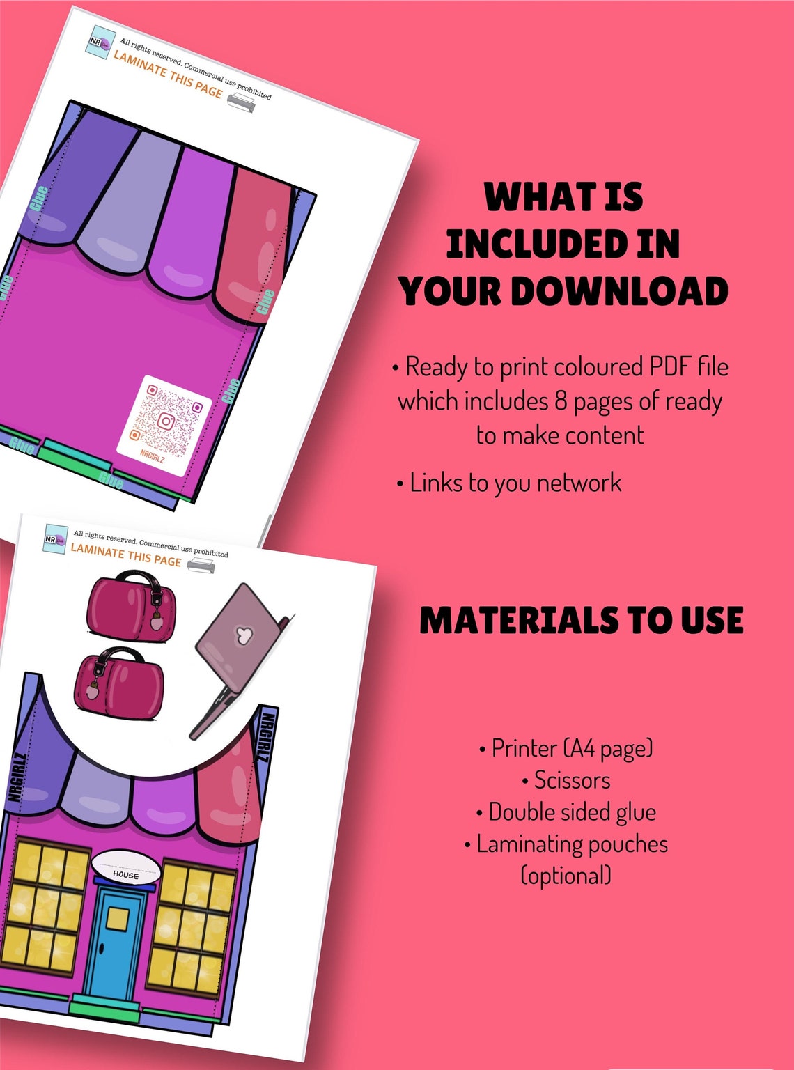 Cute Kitten Paper Doll House, DIY Printable (digital Download) - Etsy