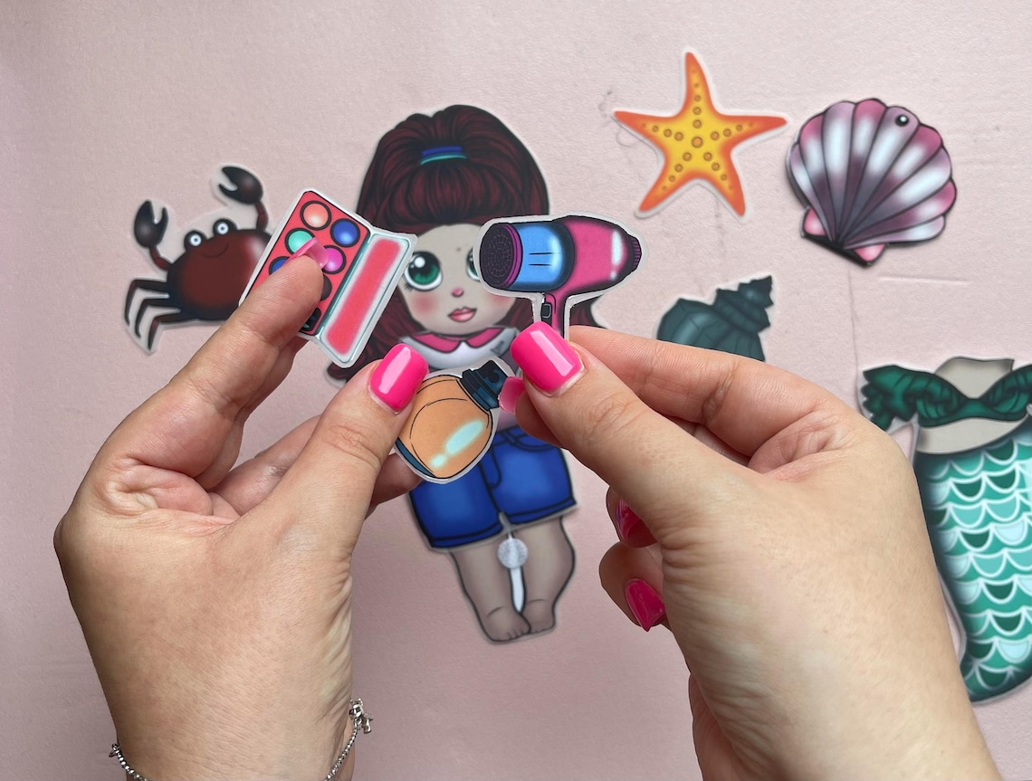 Mermaid Paper Doll, DIY, Paper Toy, Paper Doll, Mermaid, Summer - Etsy